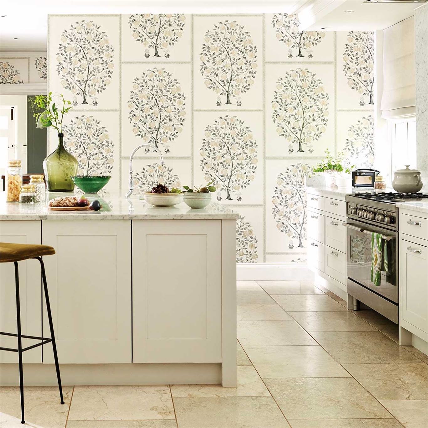 Anaar Tree English Grey/Woad 216792 - Anaar Tree - Caspian - Sanderson ...