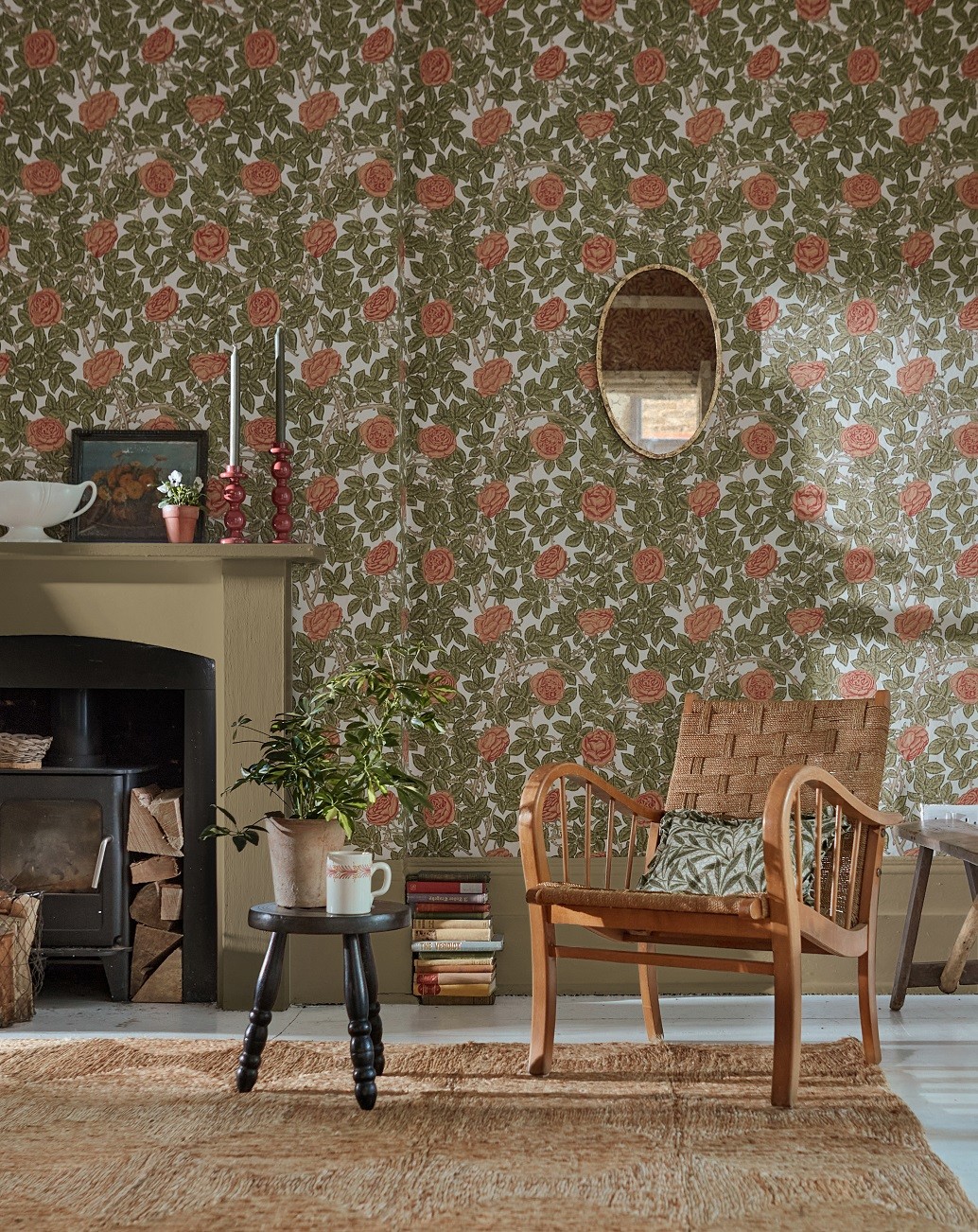 Rambling Rose Emery Blue/Spring Thicket 217206 - Rambling Rose - Emery ...