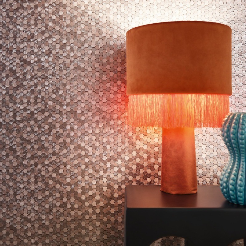 Metallic Honeycomb Rosé 35817 - Metallic Honeycomb - Fashion Icon by ...