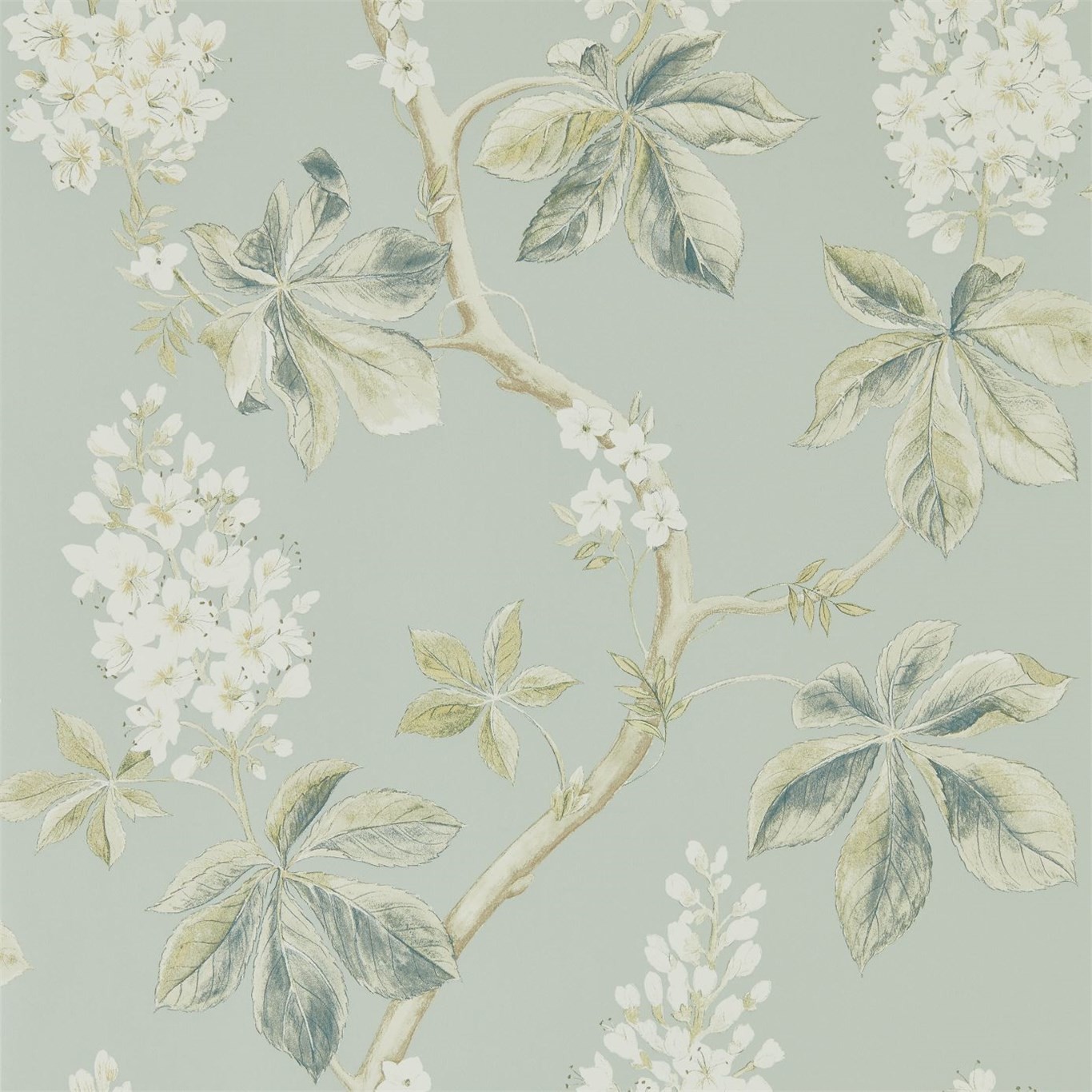 Chestnut Tree Grey Blue/Sage 215708 - Chestnut Tree - Woodland Walk ...
